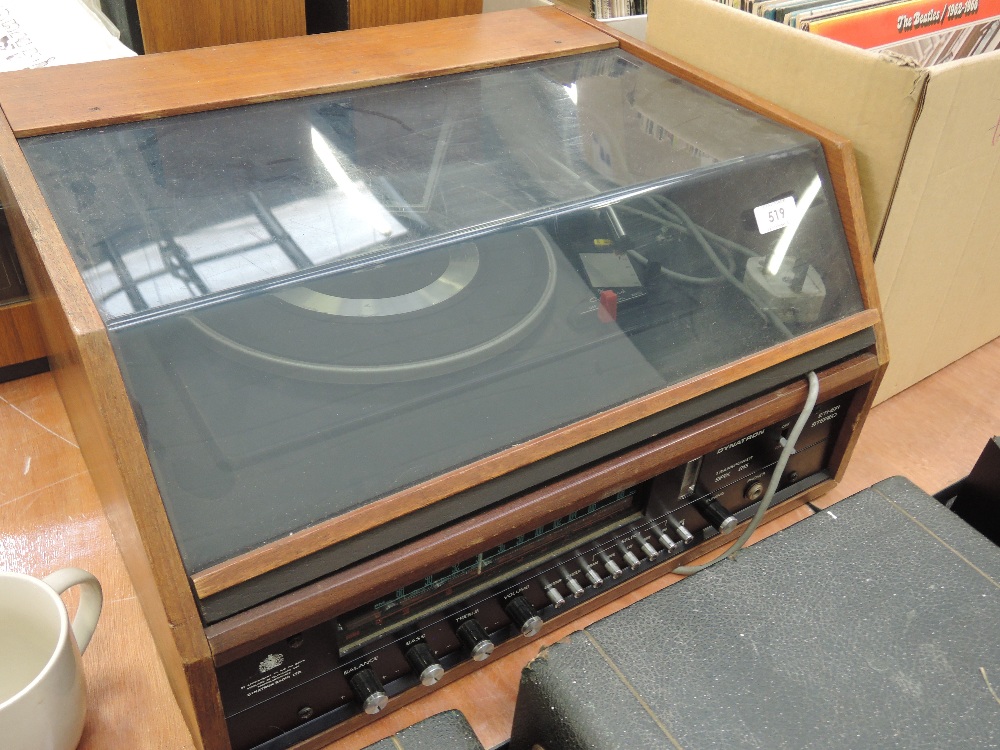 A vintage Dynatron SRX 26 Garrard turntable deck record player