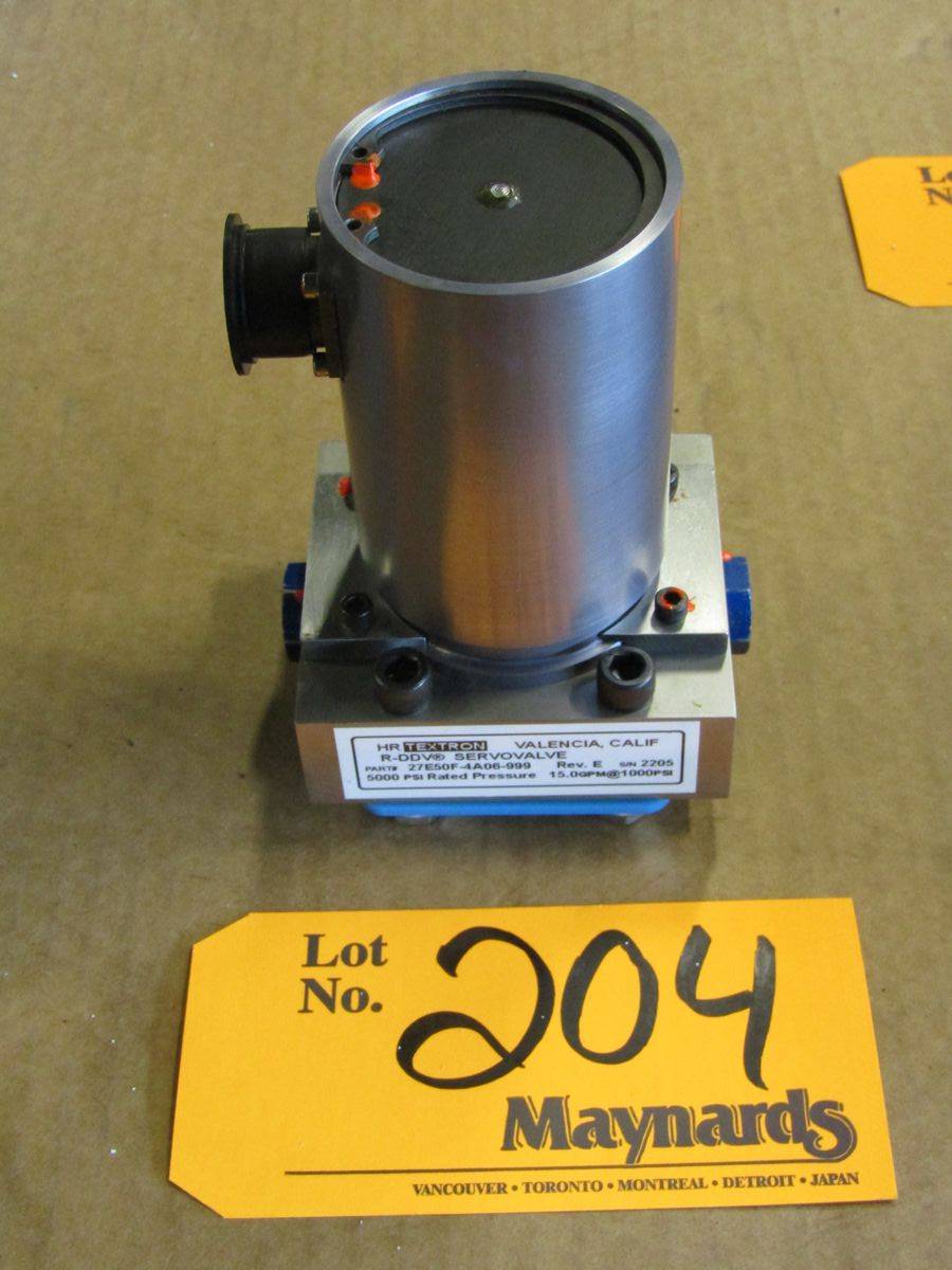 HR Textron 27E50F-4A06-999 R-DDV Servo Valve 5000 PSI Rated Pressure ...