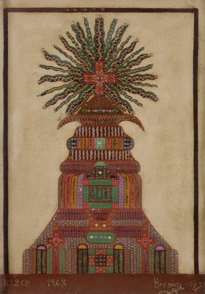 Fleury Joseph CRÉPIN (1875-1948) Composition N°208 / 1943 Huile sur ...