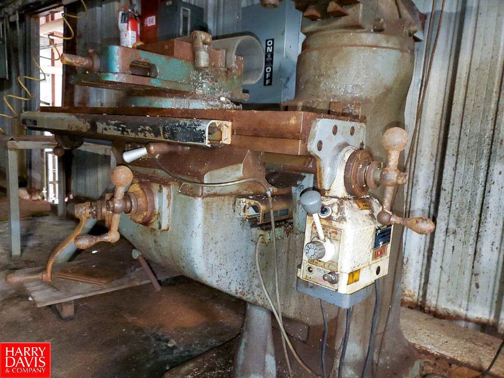 Bridgeport Vertical Milling Machine, with 42" X 9" T-Slotted Table ...
