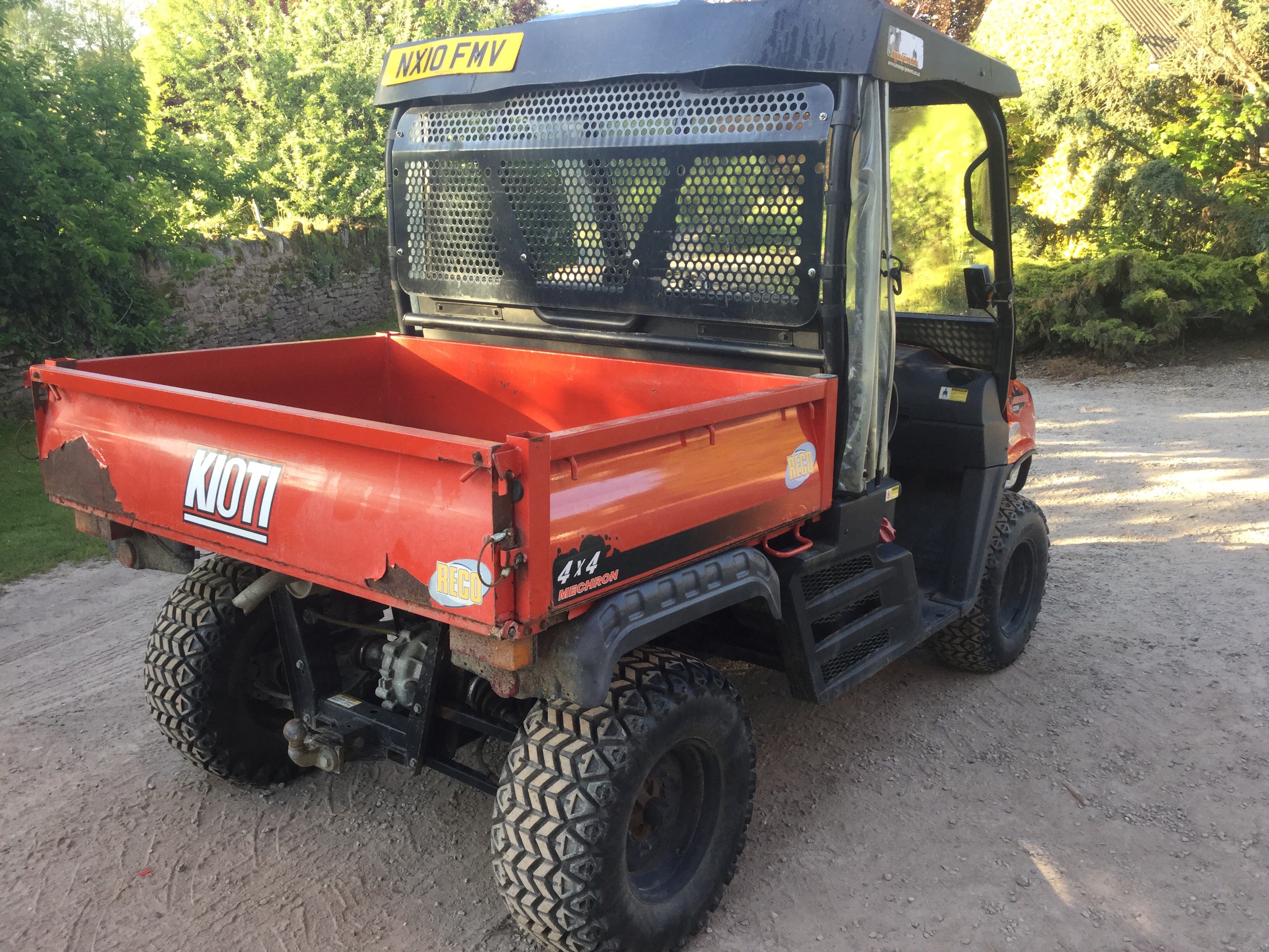 4wd Kioti mechron 220 rtv mule, 202 hours, year 2010, Appraisal: Used ...