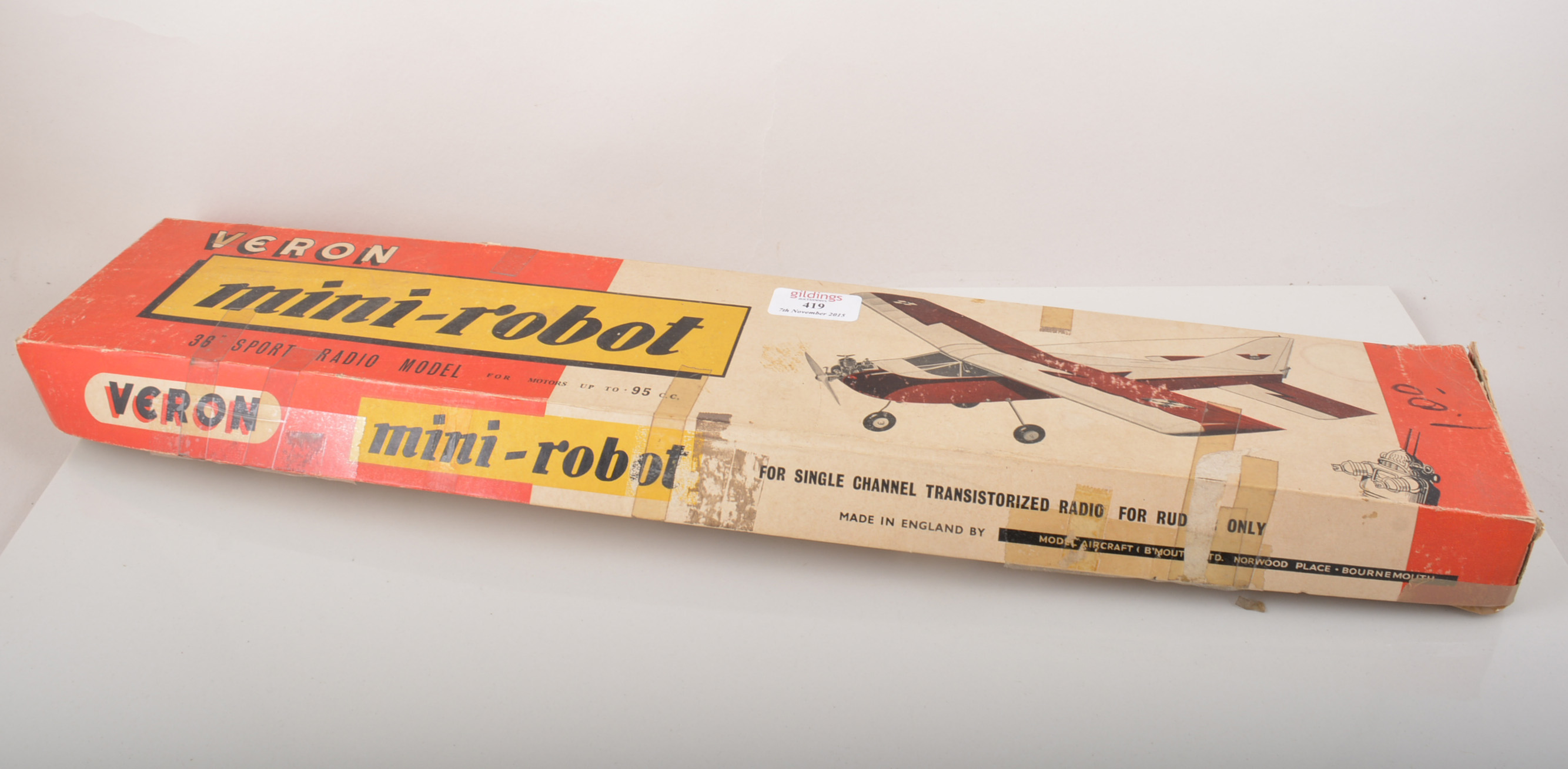 VERON MINI ROBOT kit 36" span R.C single channel.