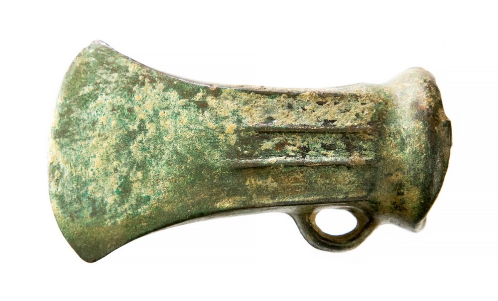 Bronze Age Ribbed Socketed Axe, 950-700 BC. A cast bronze socketed ...