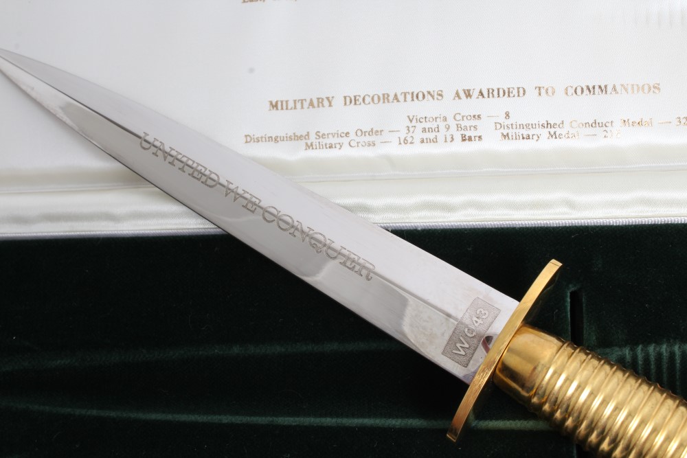 Wilkinson Sword commemorative Fairbairn Sykes FS Commando knife, to ...
