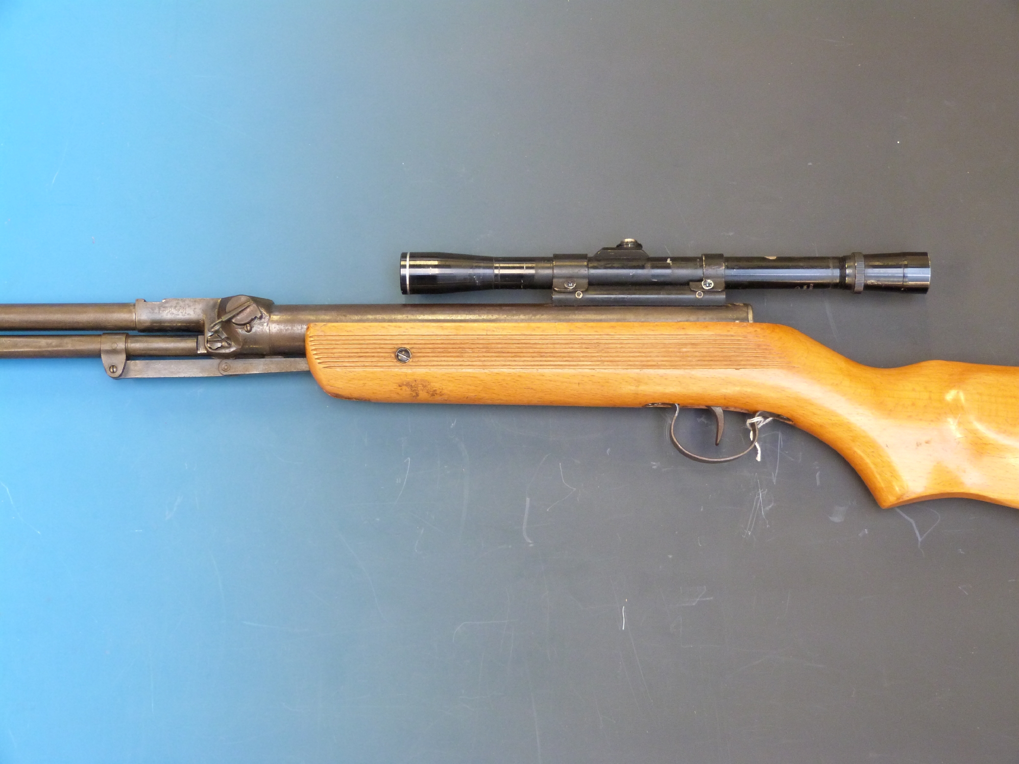 An Relum Tornado .22 air rifle serial number 37470, with BSA scope