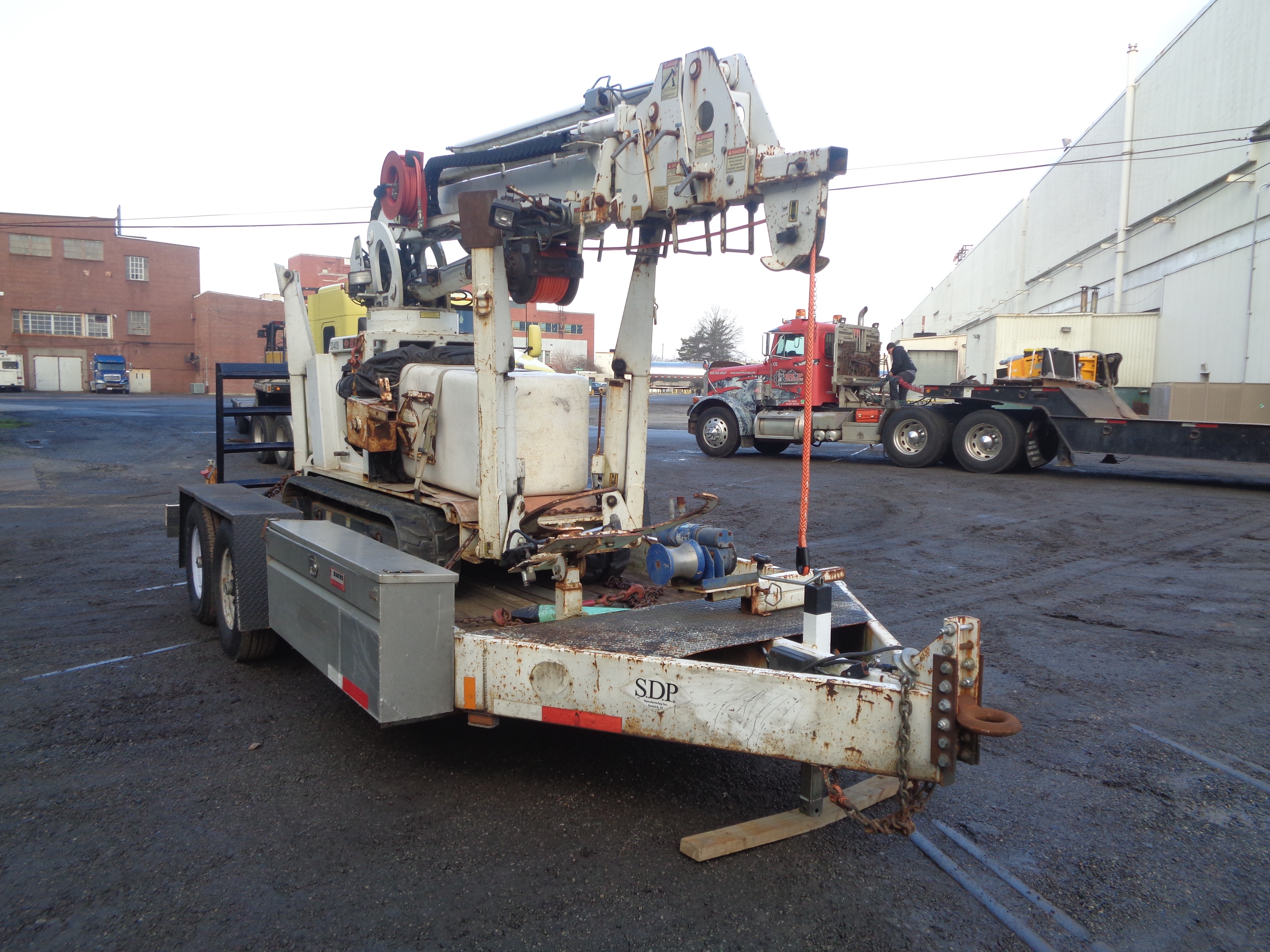 Crawler Crane with Auger Attachment And Equipment Trailer Make: SDP ...