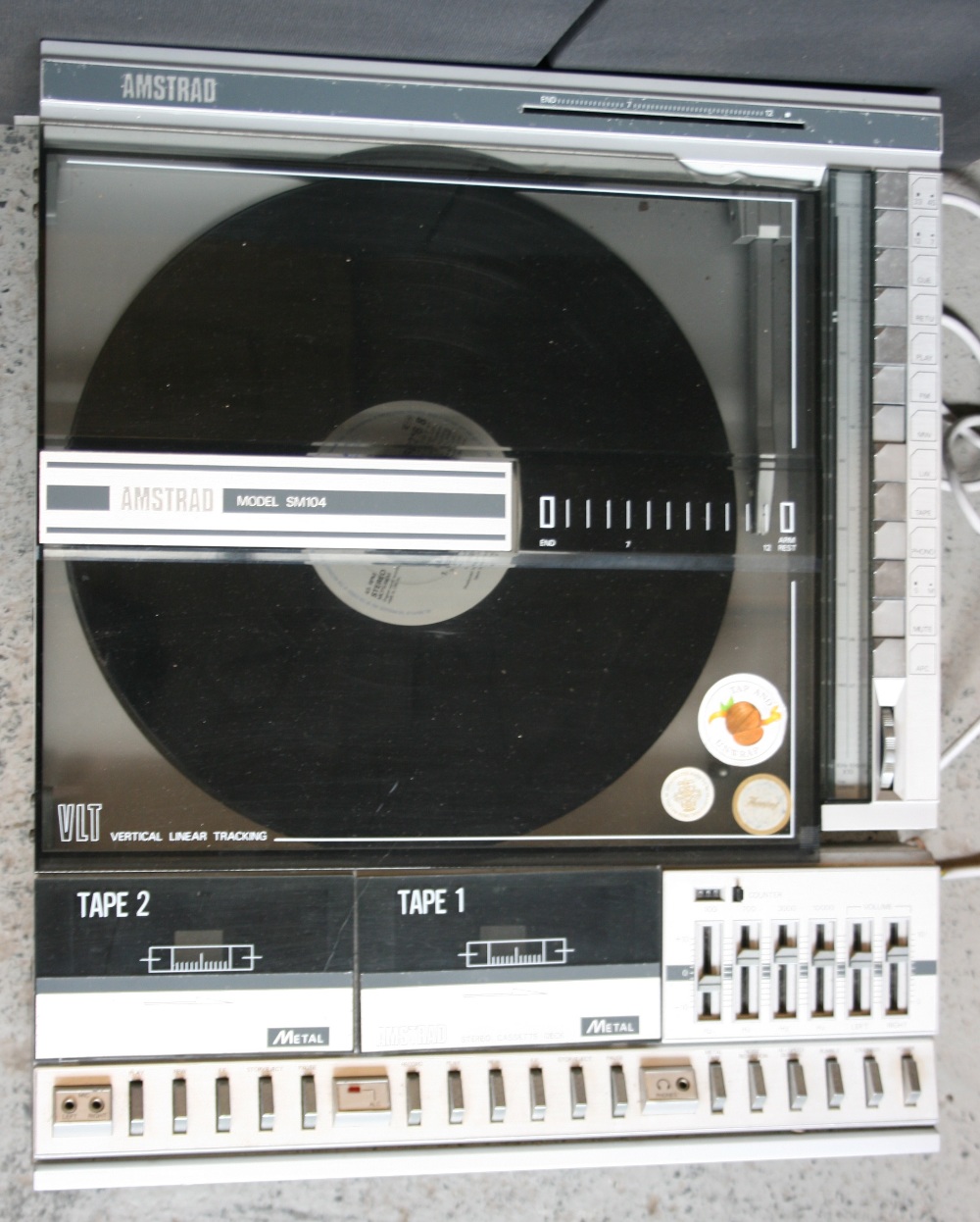 AMSTRAD - a Vertical Linear tracking record player, radio, twin tape ...