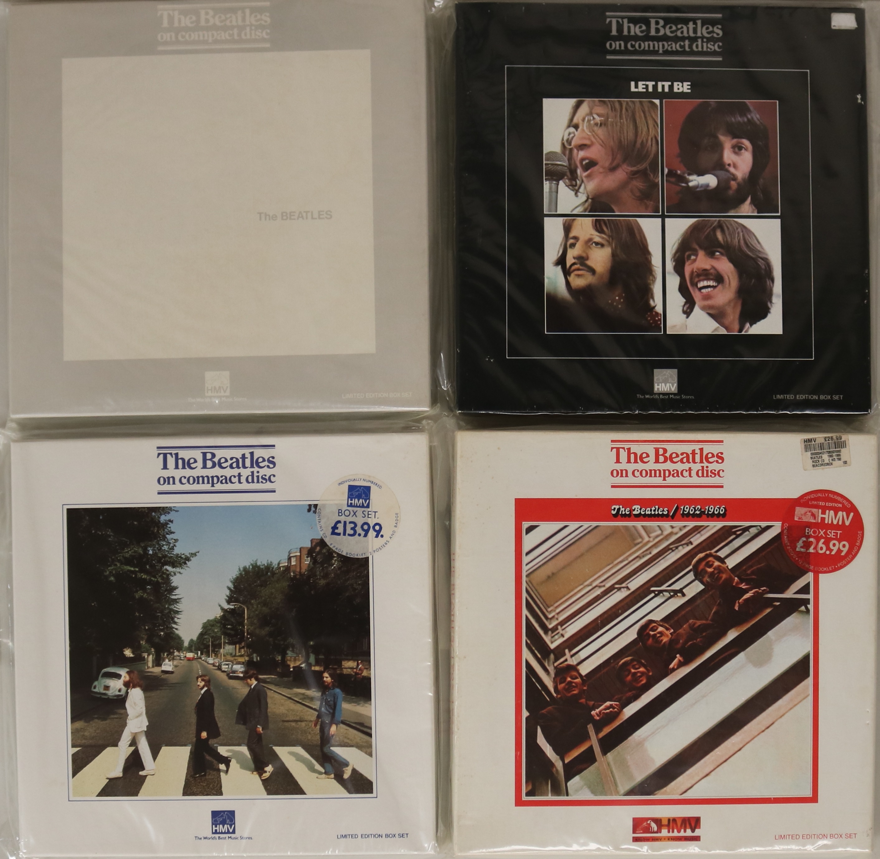 THE BEATLES ON COMPACT DISC - COMPLETE HMV BOX SETS. A brill complete ...