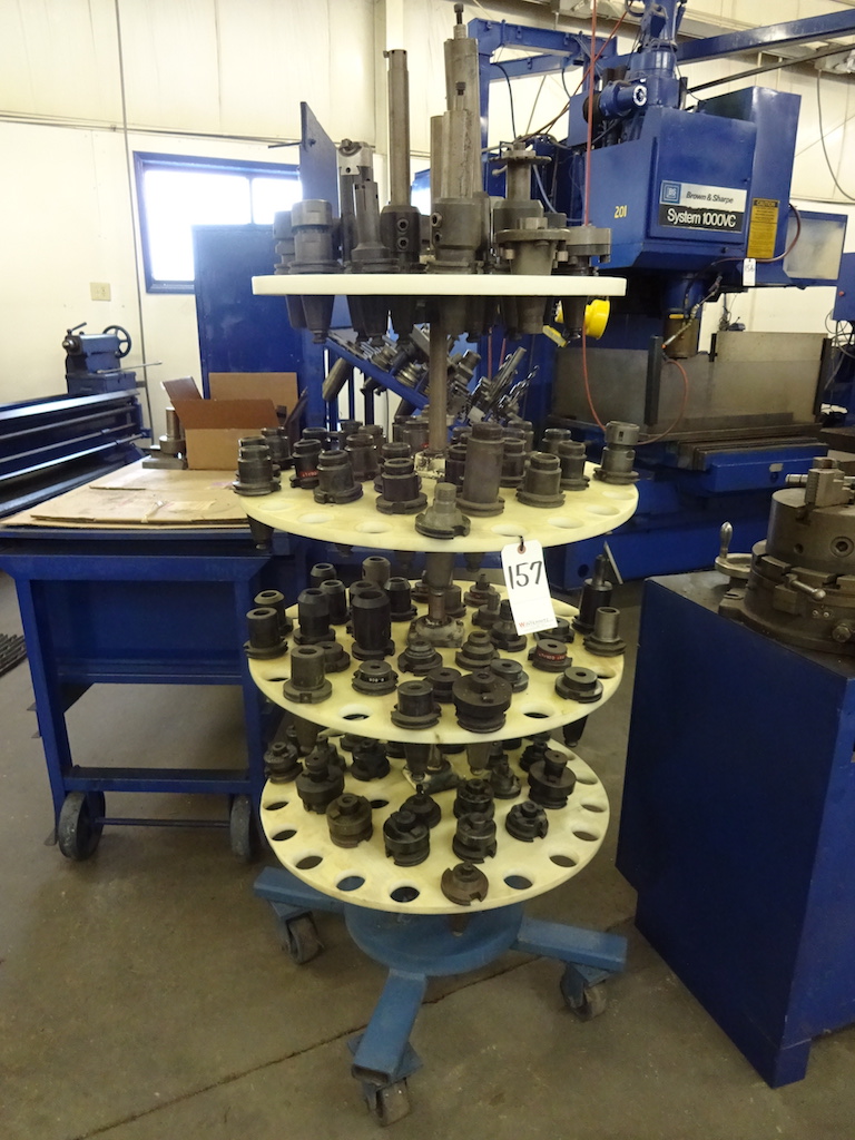 PORTABLE TOOL CAROUSEL; W/Assorted 40-Taper Tooling