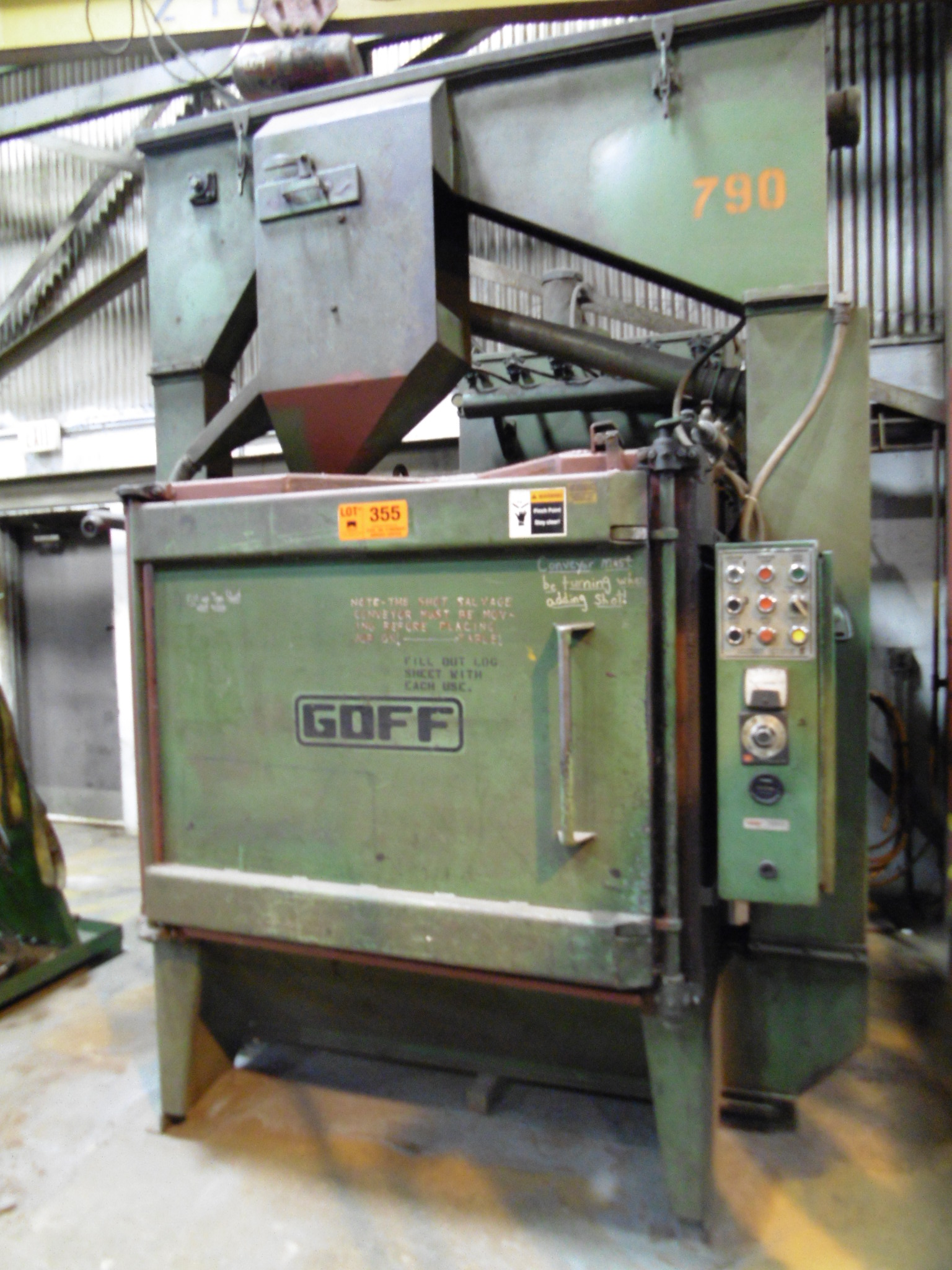 GOFF 48" TB SHOT BLAST SYSTEM S/N 82-4S-1-50-148 (CI)