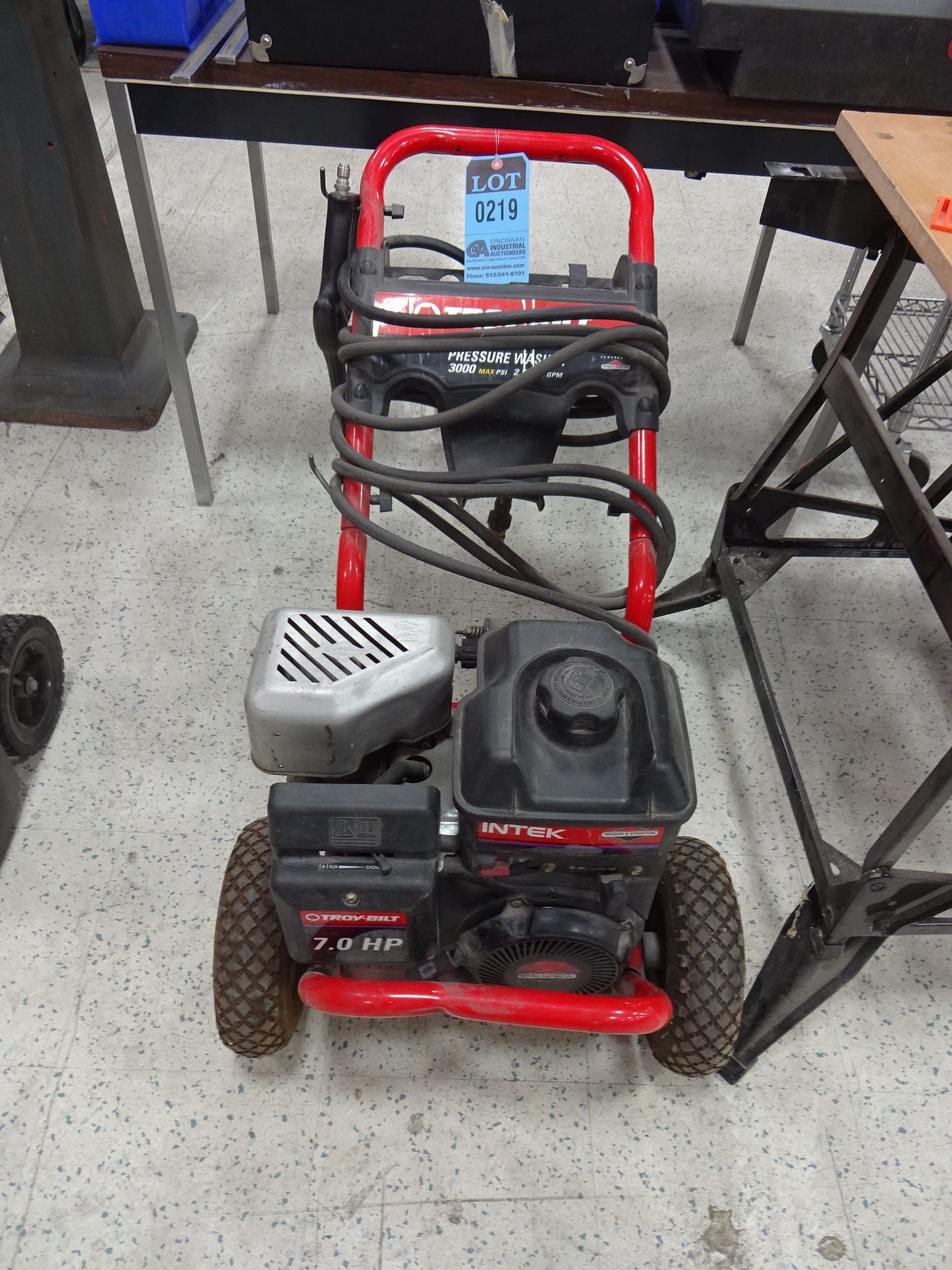 7 HP TROY-BILT GAS POWERED MOBILE PRESSURE WASHER
