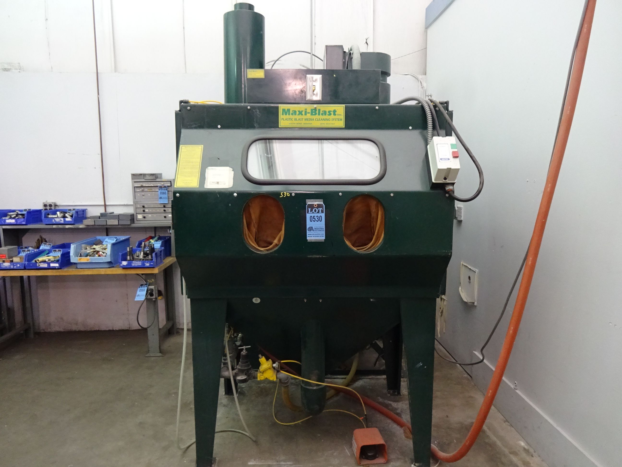 36" X 48" MAXI-BLAST MODEL MB4836PDH-DC200 PLASTIC BLAST MEDIA CLEANING ...