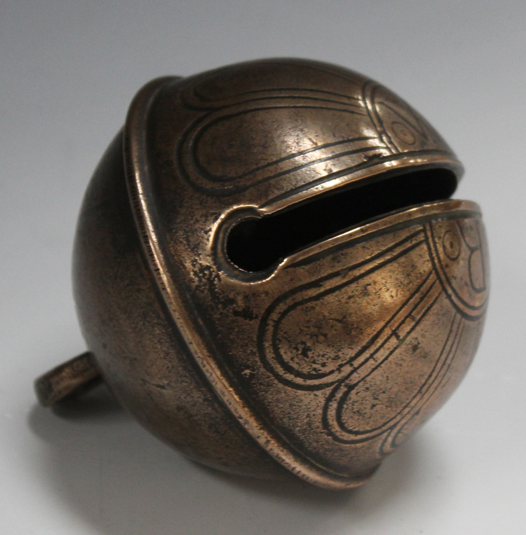 A late 18th/early 19th Century cast bronze crotal bell by Robert Wells ...