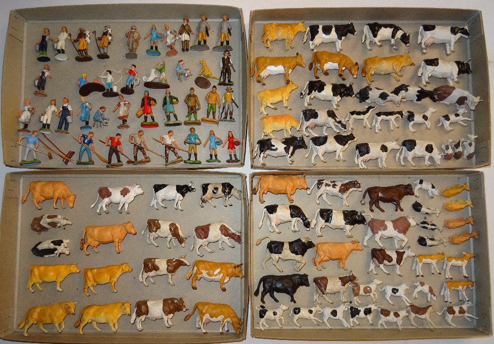Herald and Britains Farm Animals and People a near complete double set ...