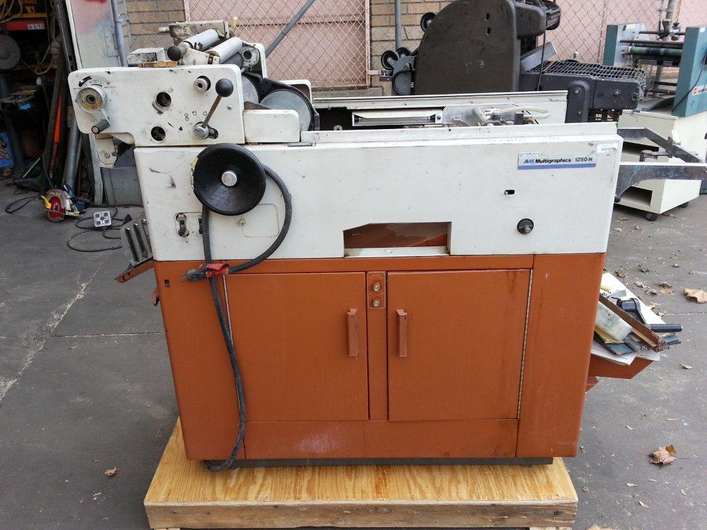 MULTILITH 1250, Offset Press, 1 Color, Orange, Chute Delivery, Standard ...