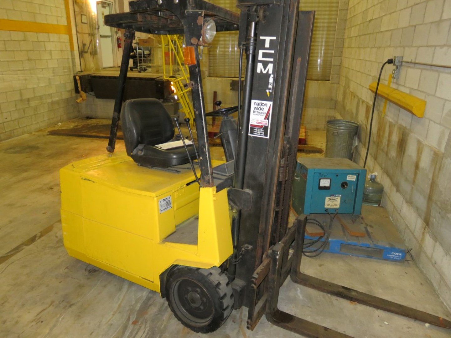 TCM Electric Forklift Model FTB15A, S/N 70900B254, 2800 lb. Capacity ...