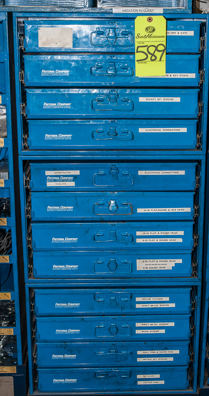 Fastenal 12 drawer small parts cabinet on stand