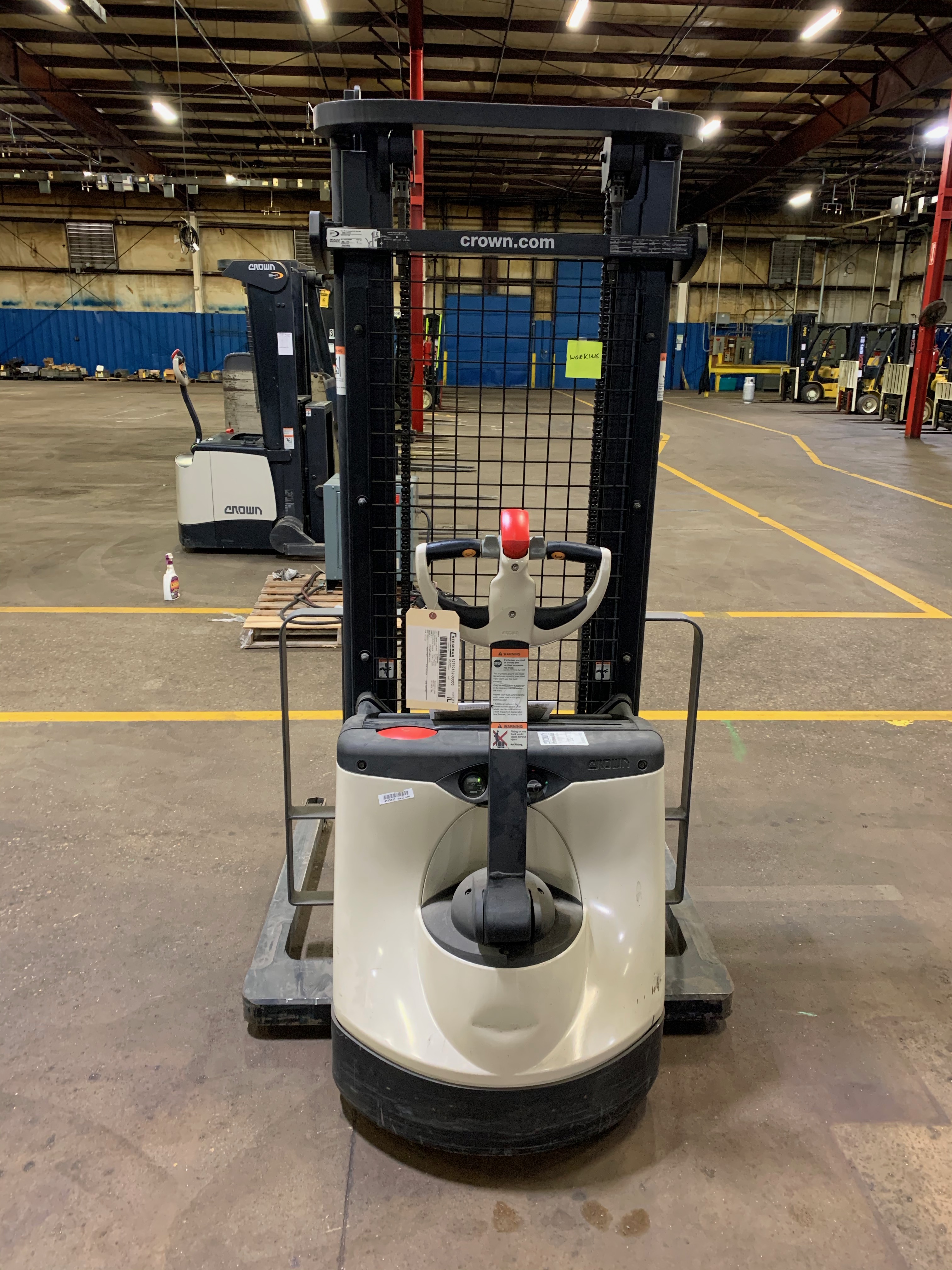 CROWN 2,000 LB. WALKIE STACKER, MODEL ST3000-20, 24-VOLT, 128’’ LIFT ...