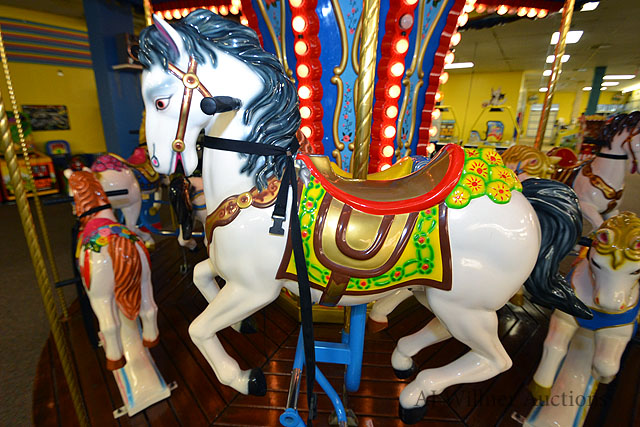 Zamperla "Mini Carousel" 12-Horse Carousel, s/n: WM12F01173US w/Control ...