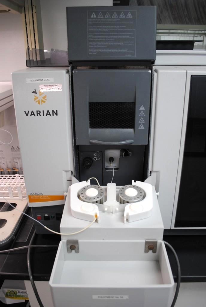 1- Used Varian AA240FS Atomic Absorption Spectrometer. Skidding and Load out charges: There wi