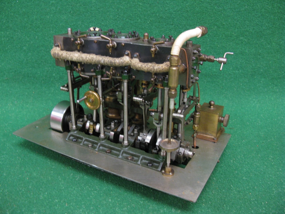 Impressive model of a triple expansion steam engine as used in ships or ...