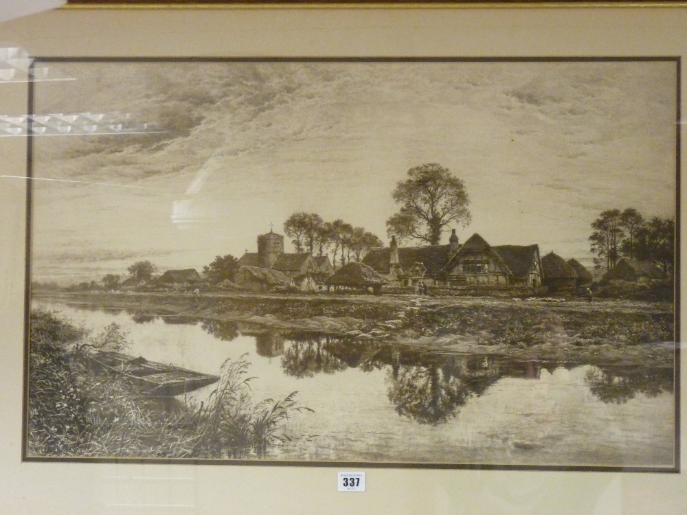 B W LEADER framed print - canal scene