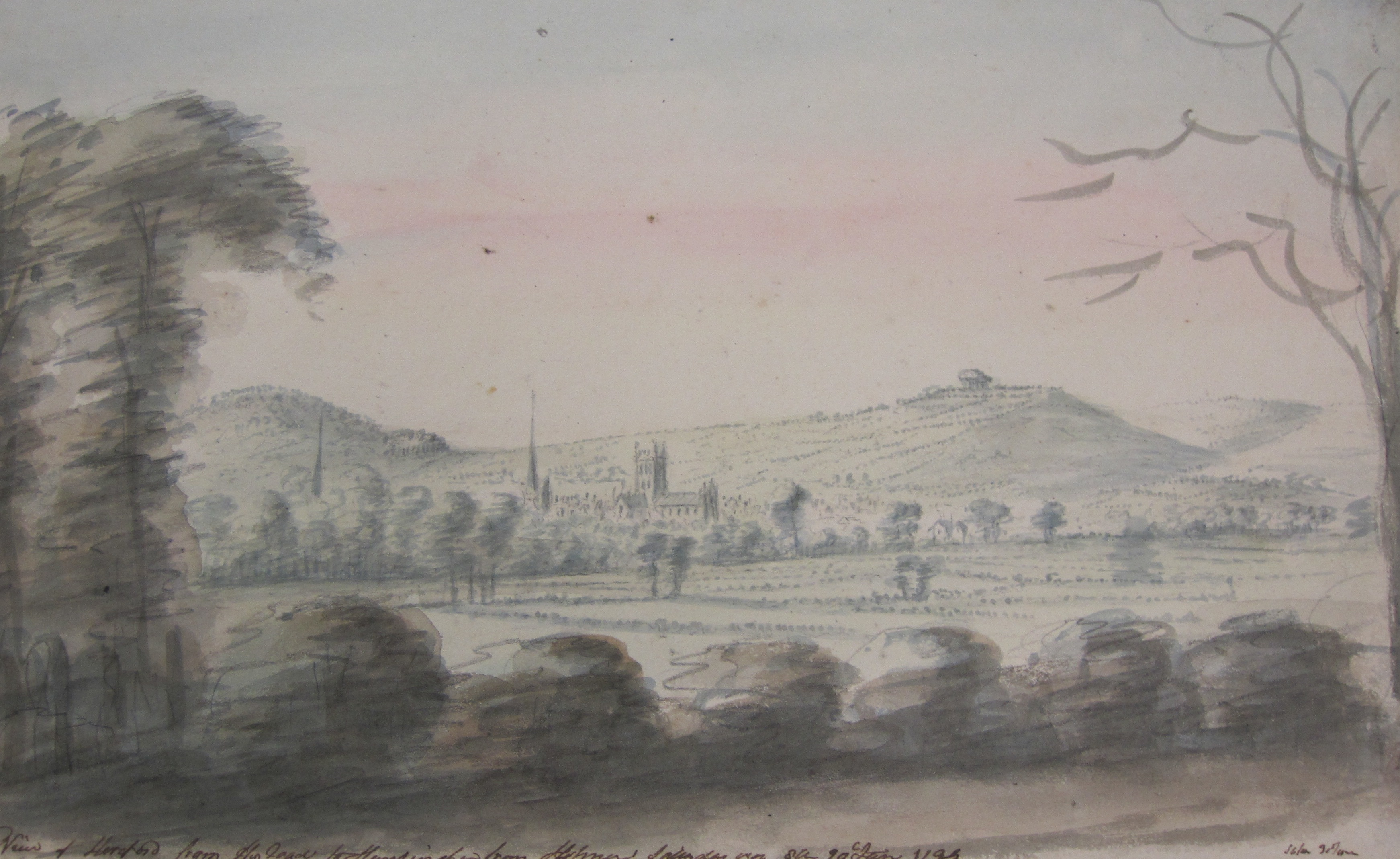 JAMES WATHEN (1751-1828)'Original Drawings on the River Wye' - a ...