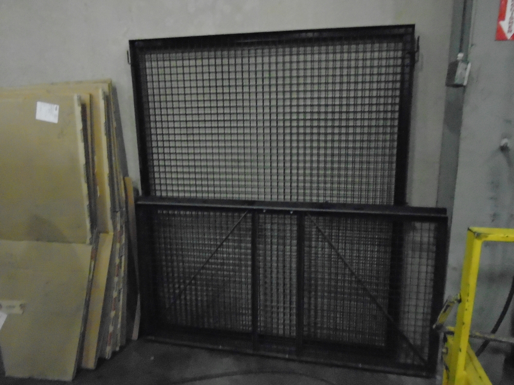 Tool Crib Cage Steel Double 5’ W x 6’ H Gate With One 3’ W x 6’ H Door New