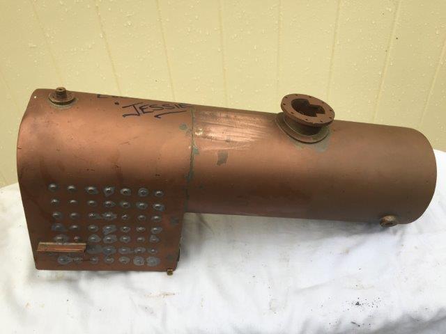 A copper boiler for 7 1/4" gauge steam locomotive.