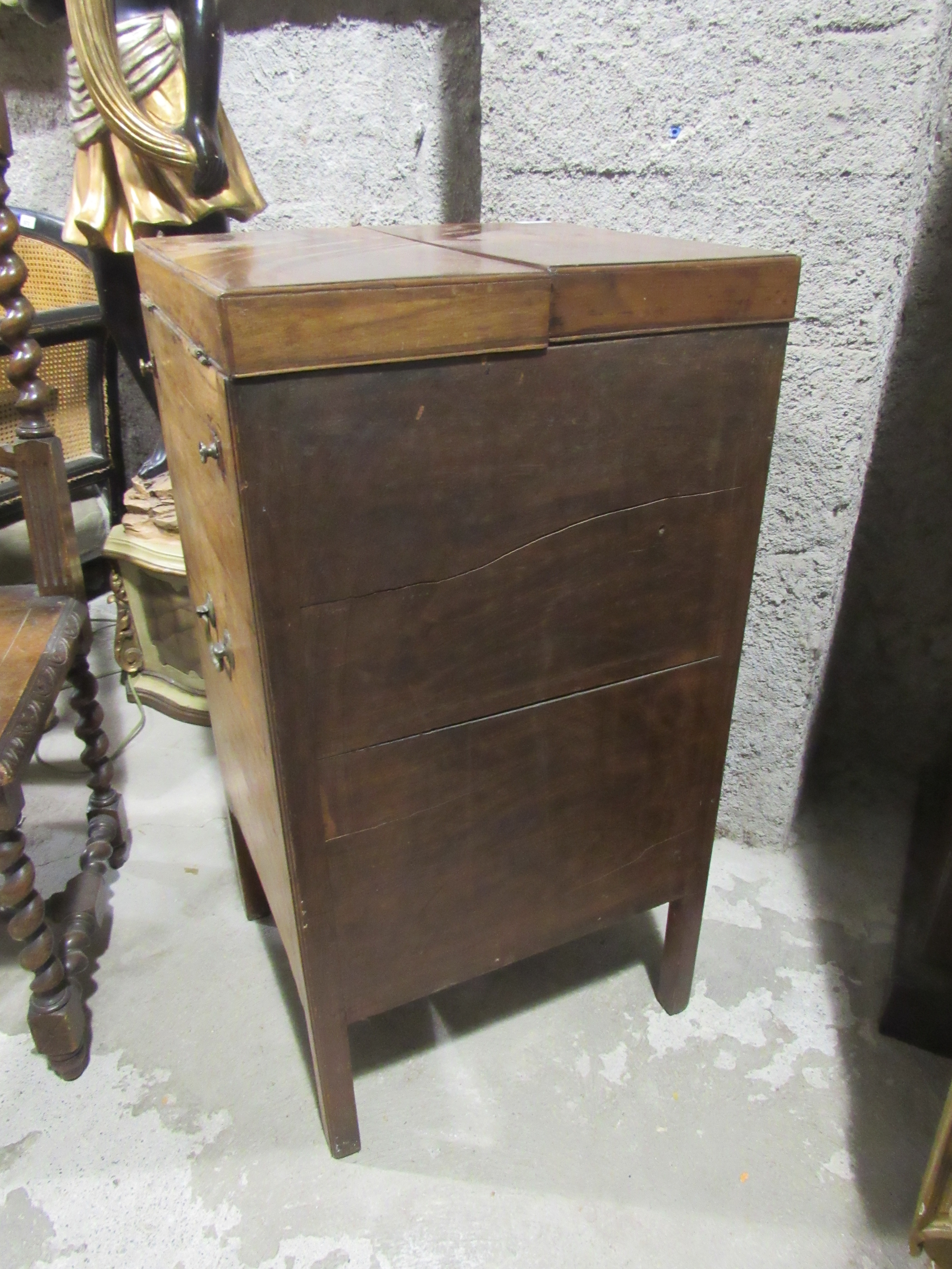 An Irish Georgian period mahogany Gentlemans Dressing Table, the double ...