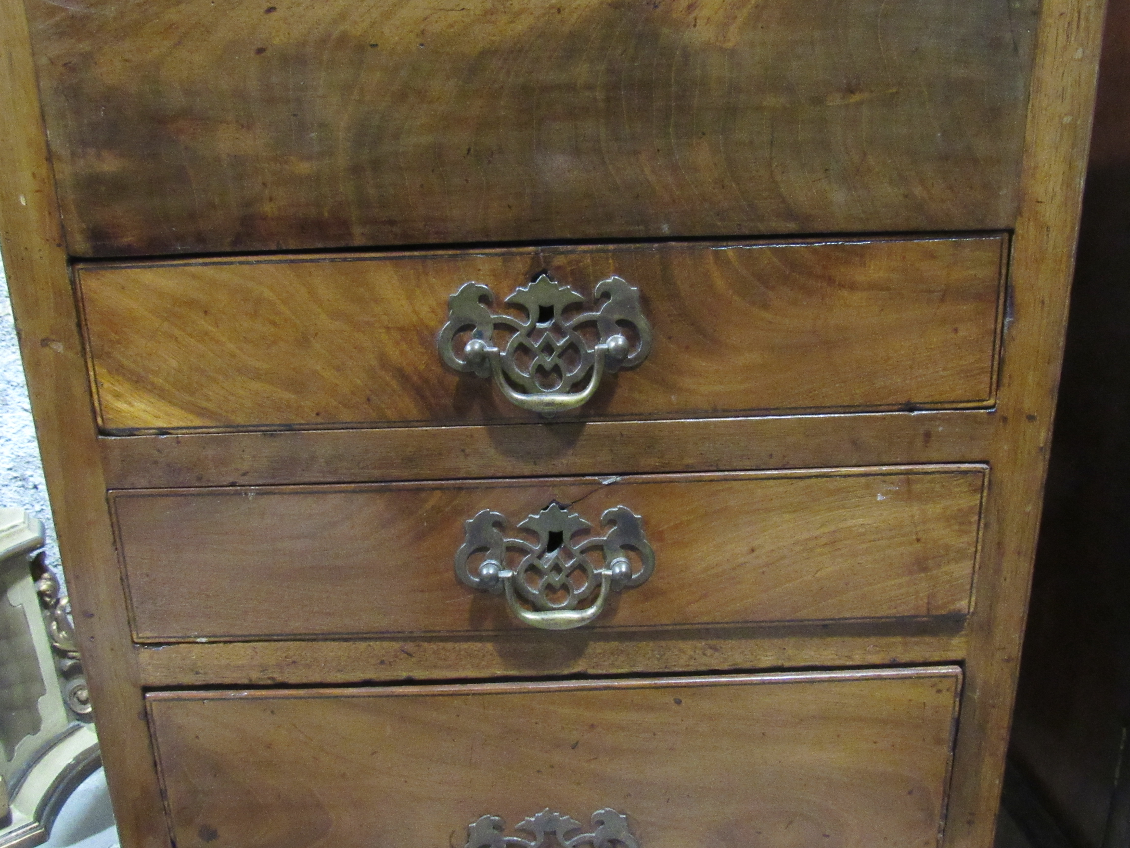 An Irish Georgian period mahogany Gentlemans Dressing Table, the double ...