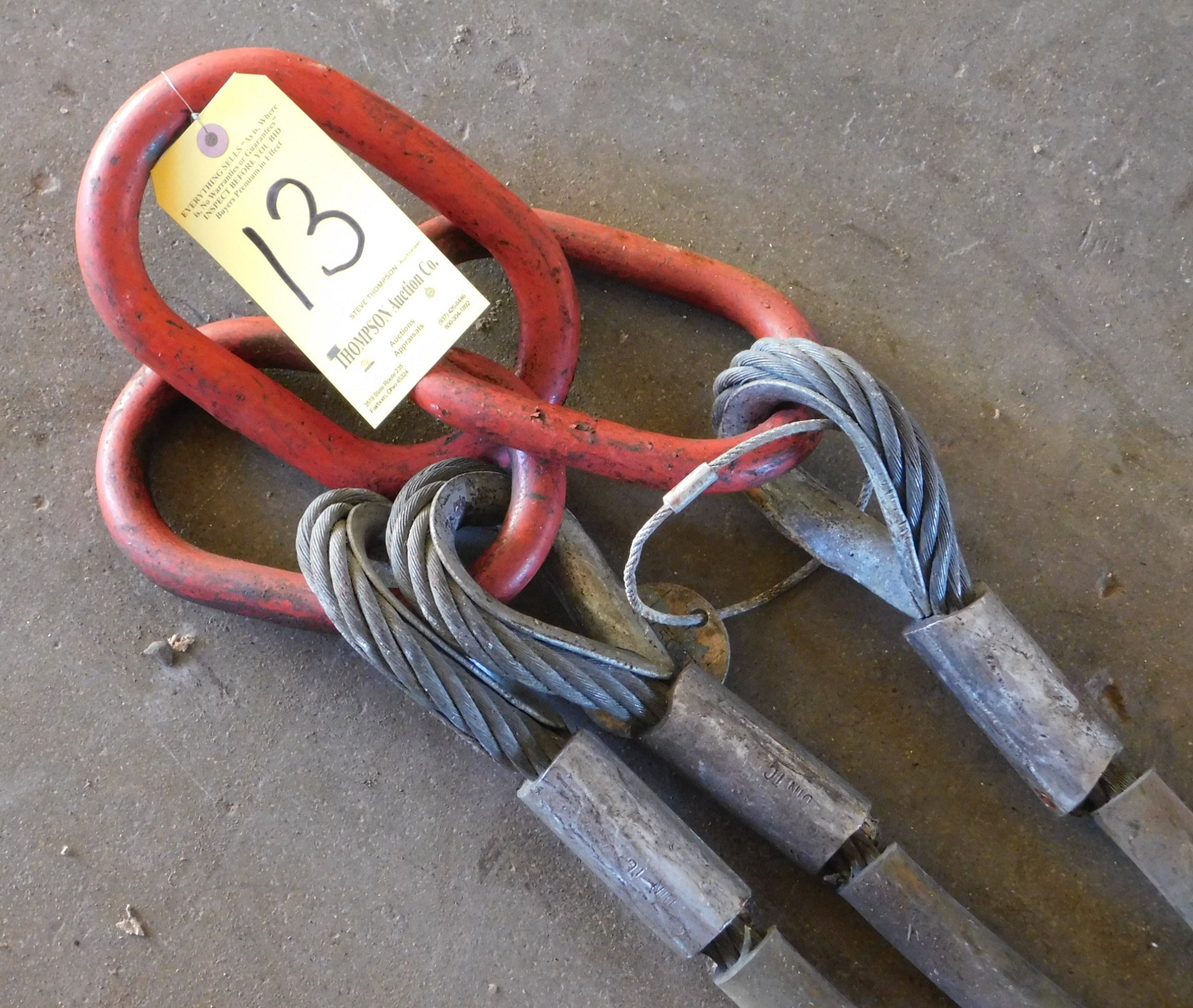 Lifting Cable, 3 hook, L1 and L2 2.1 meter long, L3 2.33 meter long ...