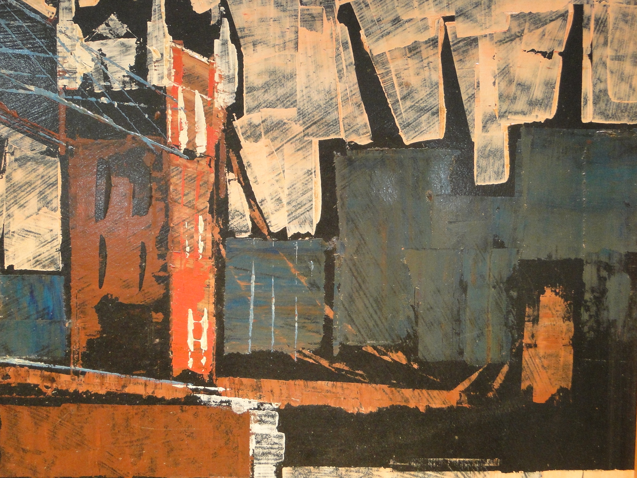 Richard Akerman, oil on board, Tower Bridge, signed with artist ...