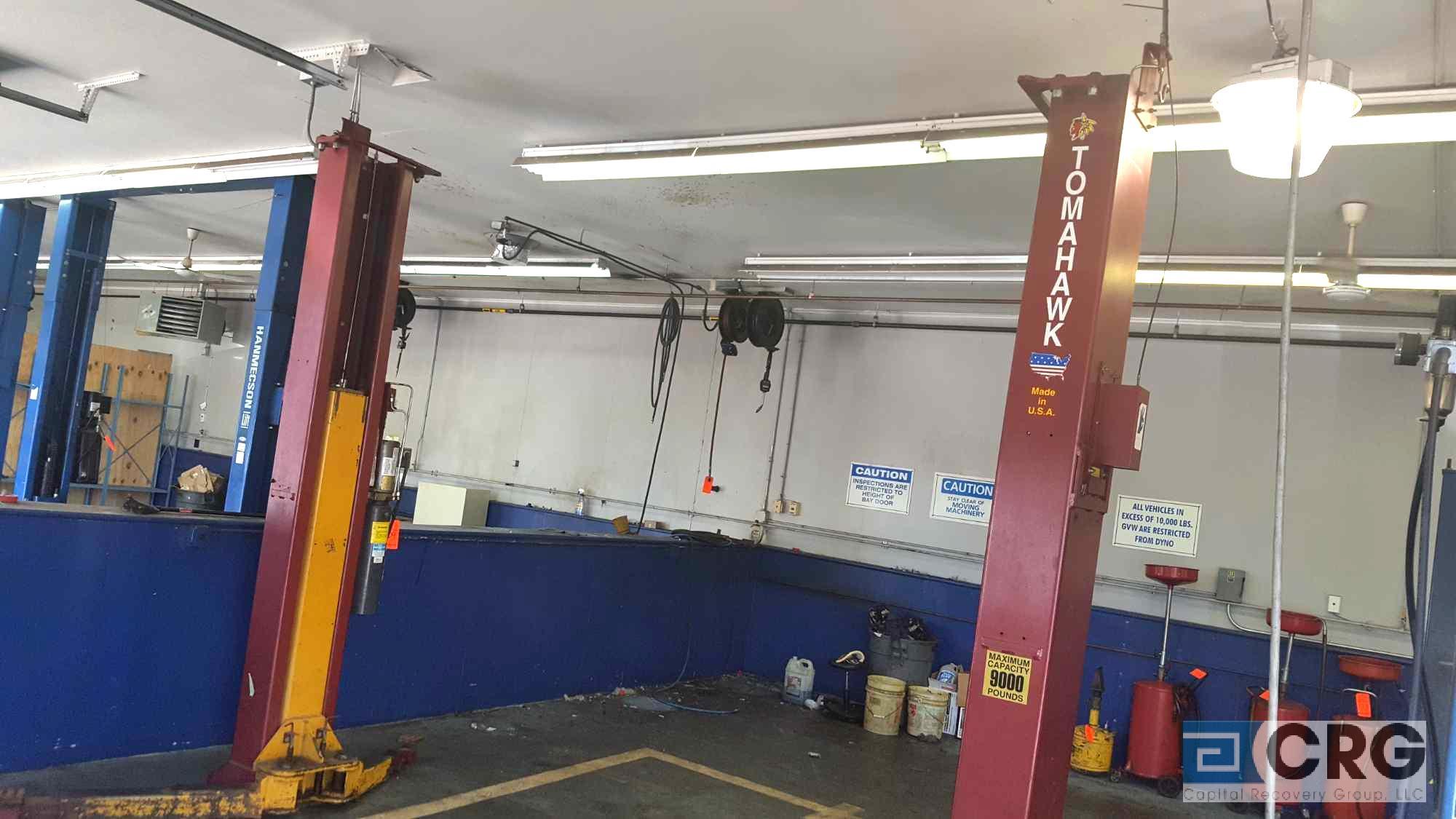 Mohawk two post auto lift, model Tomahawk 9000, s/n A4C103, 9000 ...