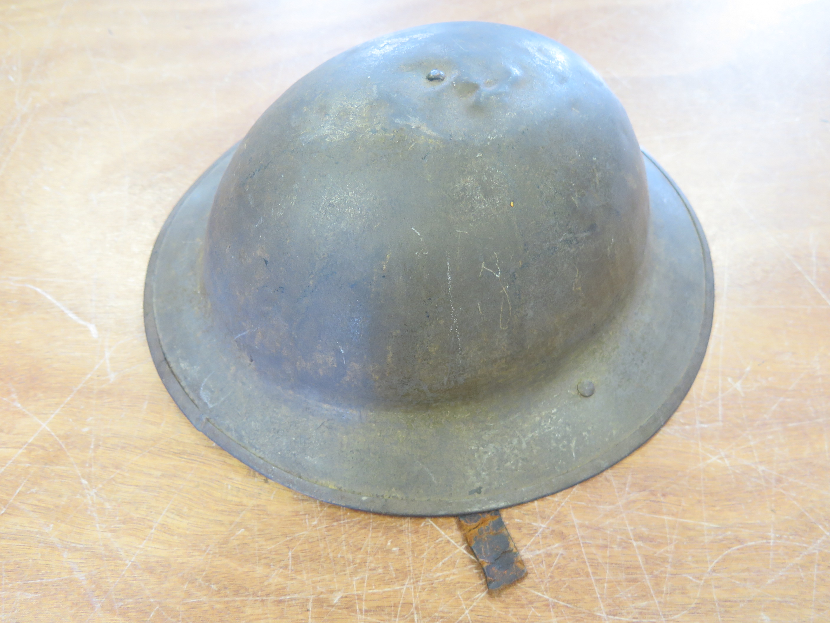 Mark 1 WW1 Brodie Helmet. A rimmed version by Hadfield Ltd of Sheffield ...