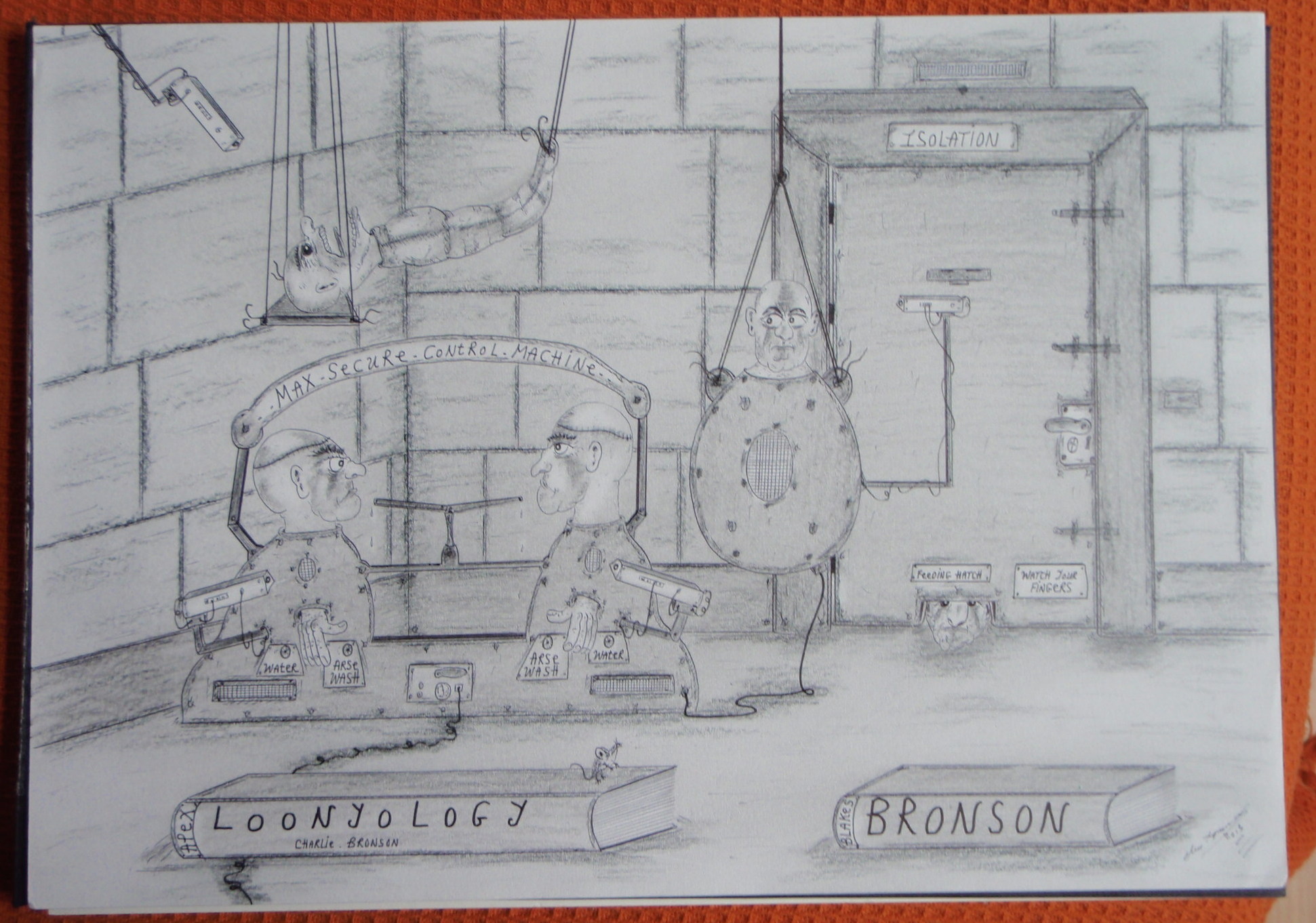 Very rare A3 genuine artwork, signed Charlie Bronson, recieved from ...