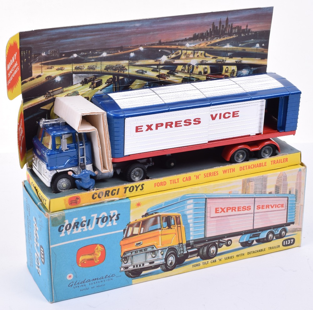 Corgi Major Toys 1137 Ford Tilt Cab ‘H’ Series with Detachable Trailer ...