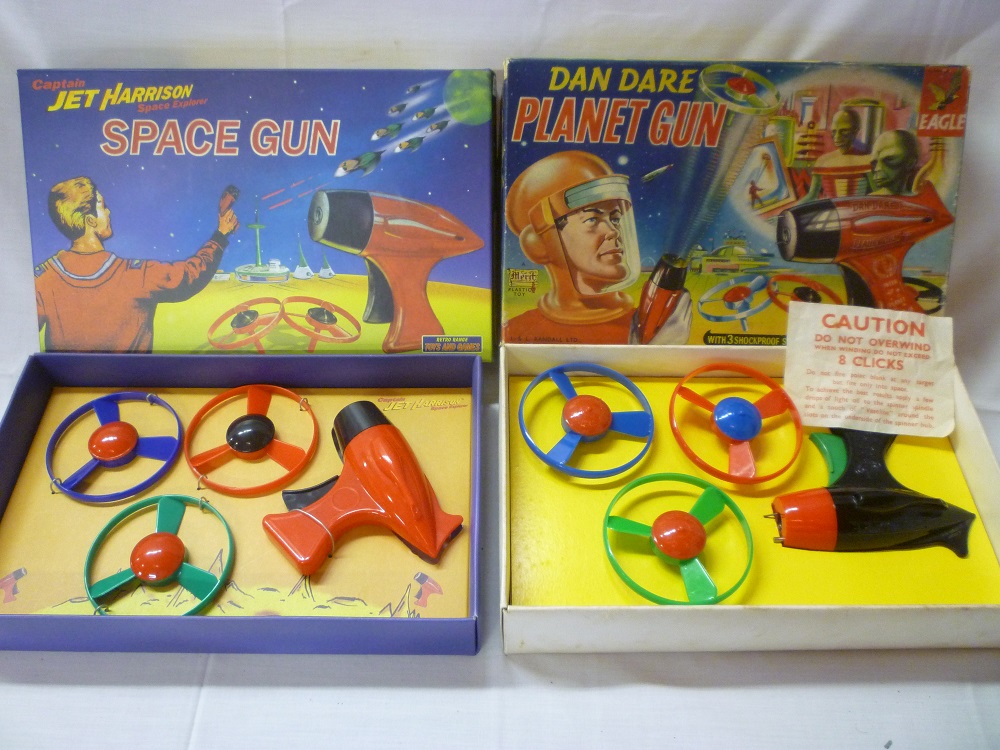A Merit Toys Dan Dare planet gun complete in original box together with ...