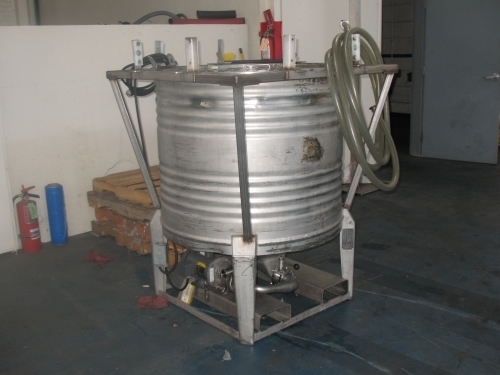150 gallon decanting tank, 39" diameter x 36" height, 3" Tri-Clover ...