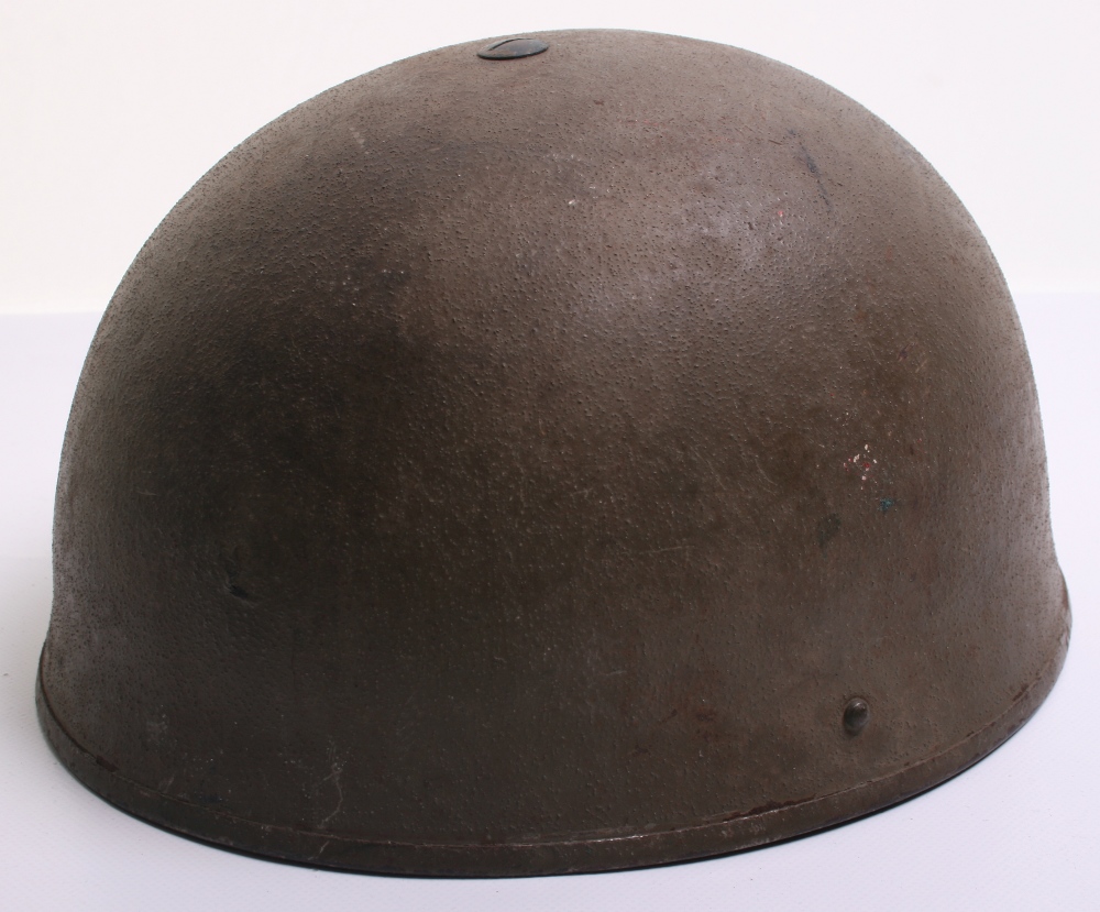 WW2 British Royal Armoured Corps Steel Helmet complete with much of its ...