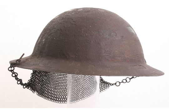 Rare WW1 British MK1 Steel Helmet with Cruise Visor, the helmet has a ...