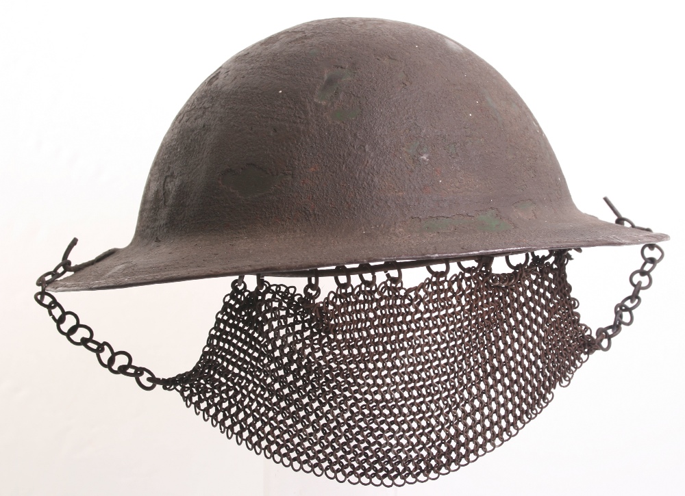Rare WW1 British MK1 Steel Helmet with Cruise Visor, the helmet has a ...