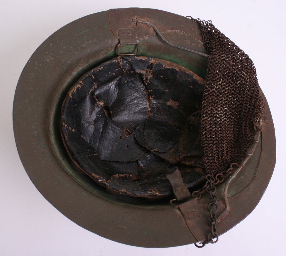 Rare WW1 British MK1 Steel Helmet with Cruise Visor, the helmet has a ...