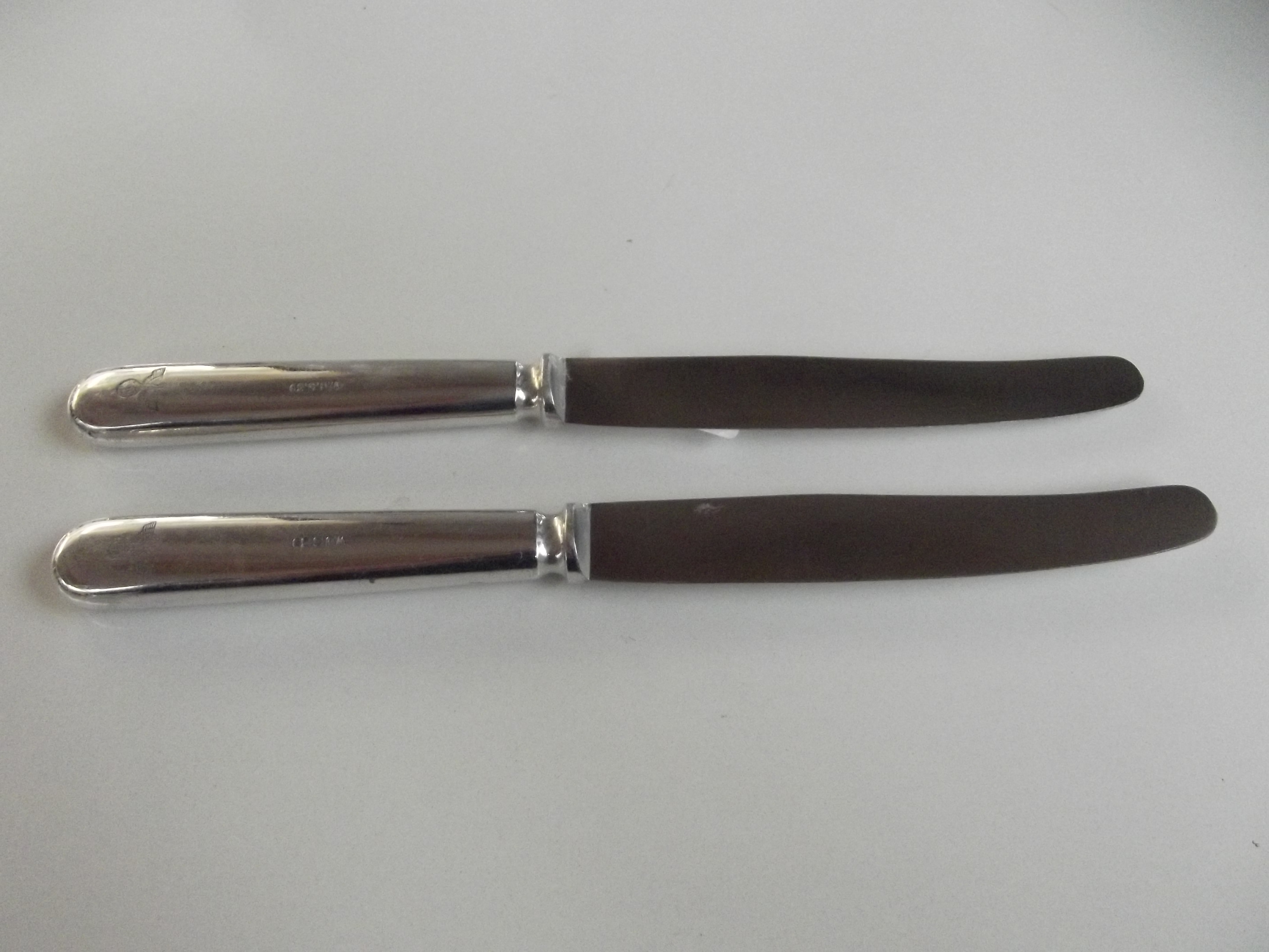 2x German Rostfrei Solingen knives with Swastika & Eagle. Very sharp
