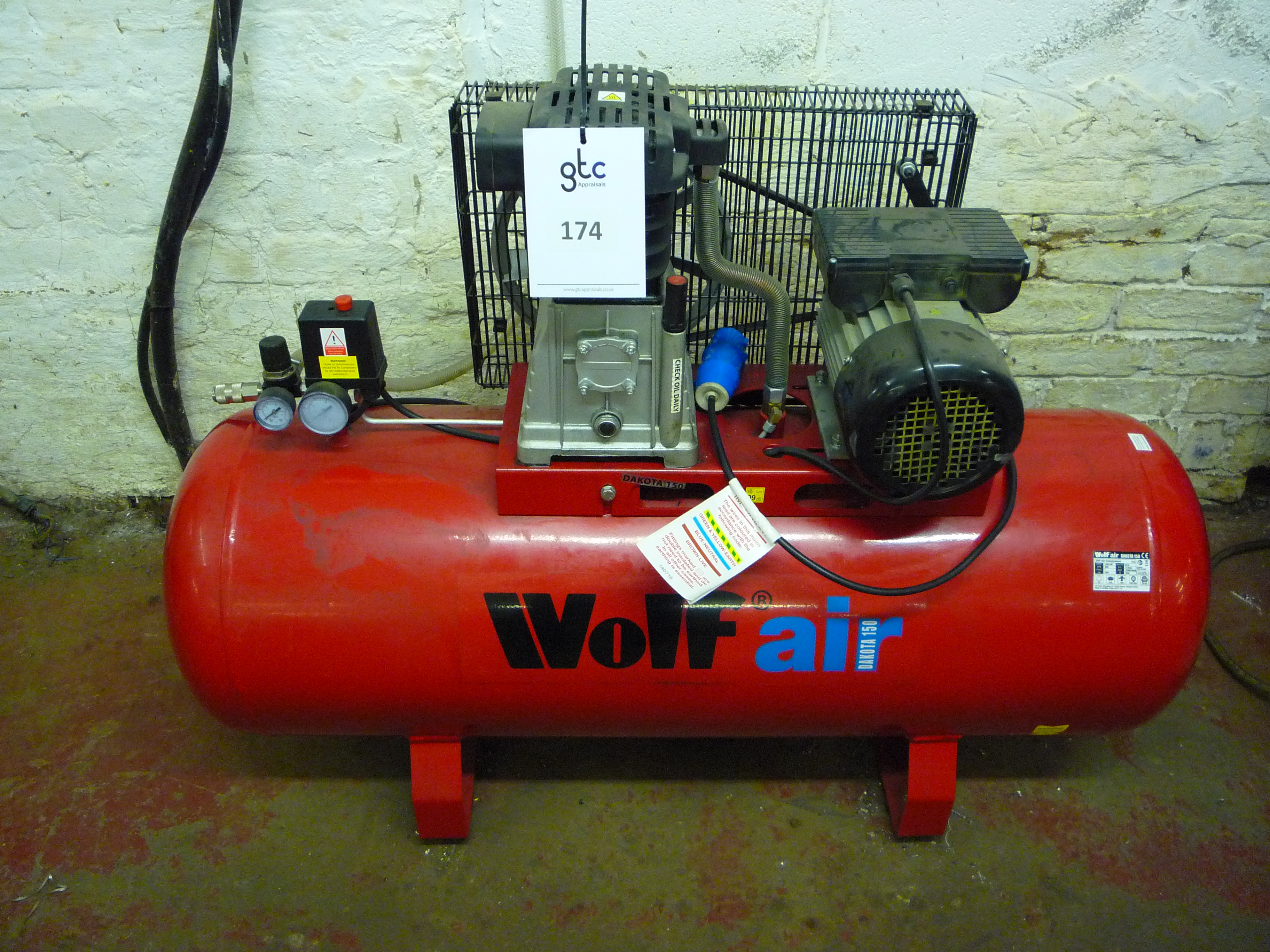 Wolf Air Dakota 150 3hp Receiver Mounted Air Compressor.