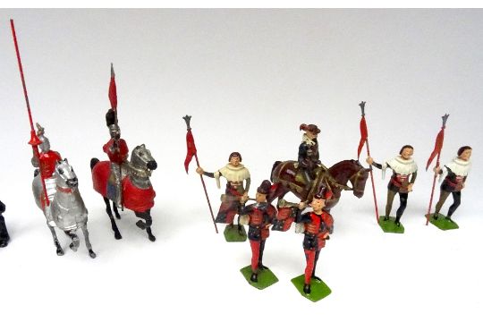 Britains Knights of Agincourt six on foot (Condition Very Good, one ...
