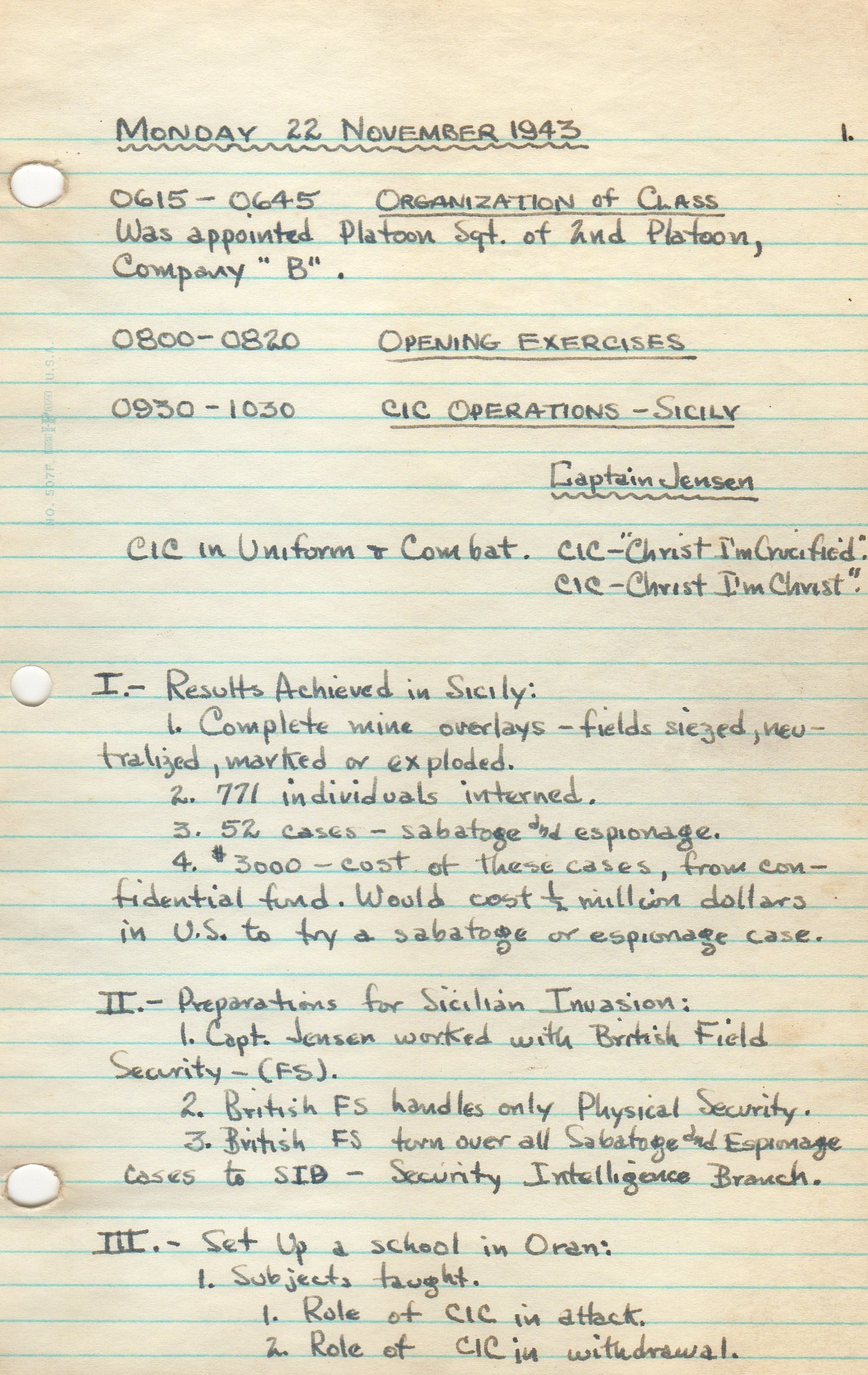 WORLD WAR II: A large selection of Counter Intelligence Corps (CIC ...