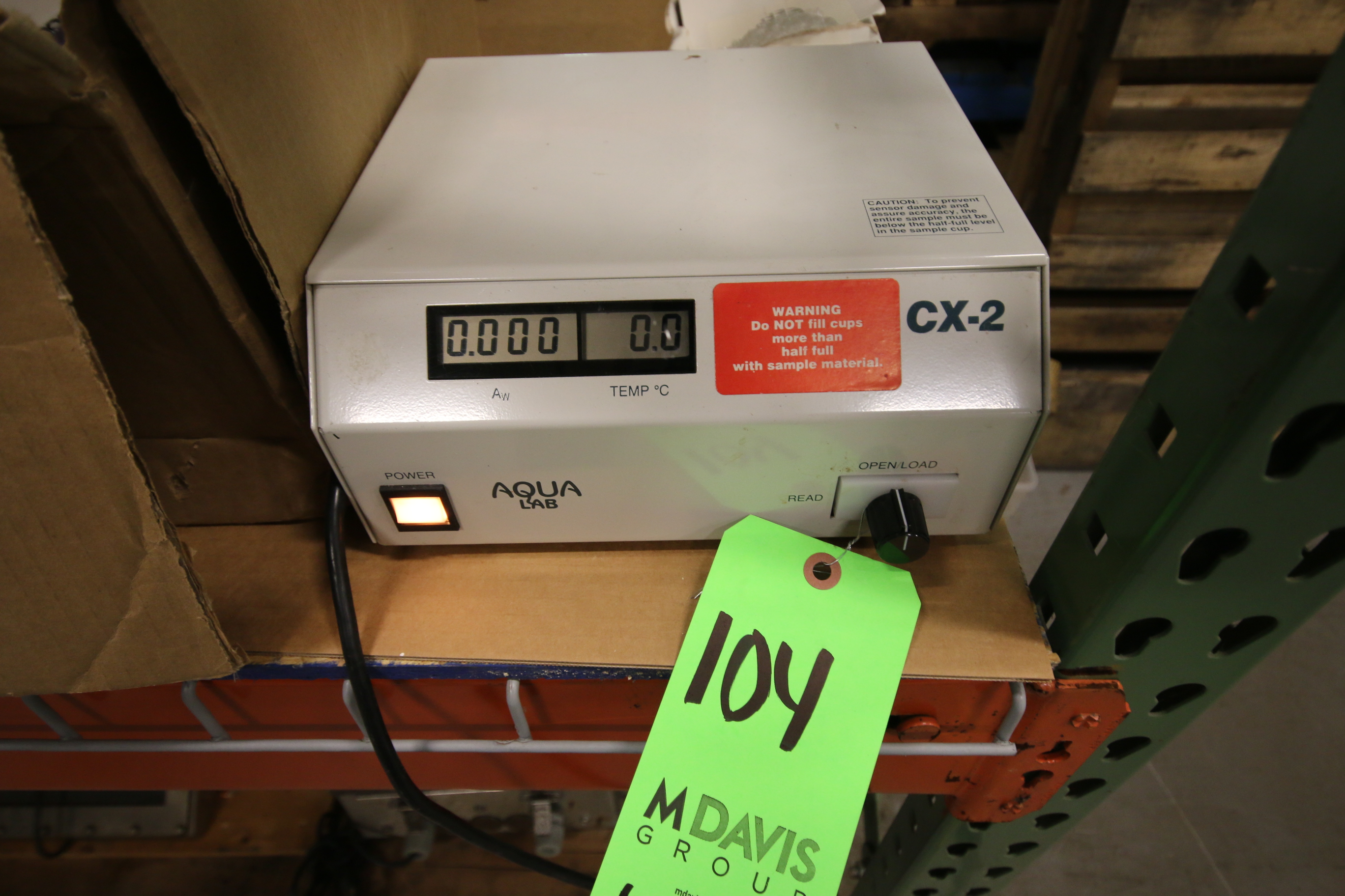 Aqua Lab Water Activity Meter, Model CX-2, S/N 0389263