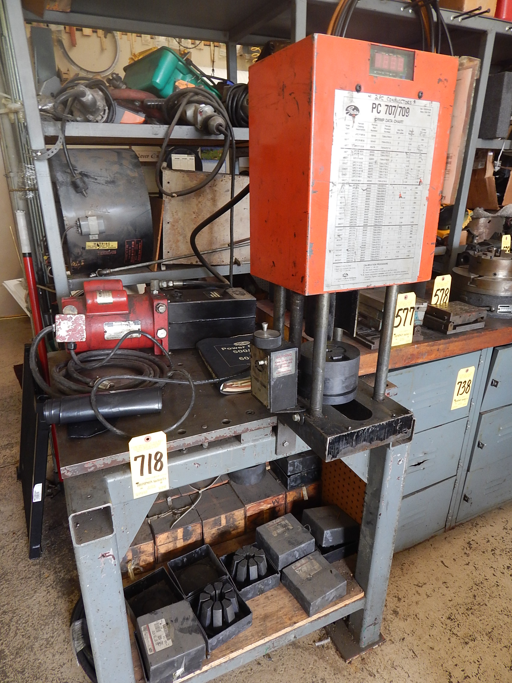 Gates Model PC707 Hydraulic Hose Crimper with Hydraulic Power Unit ...