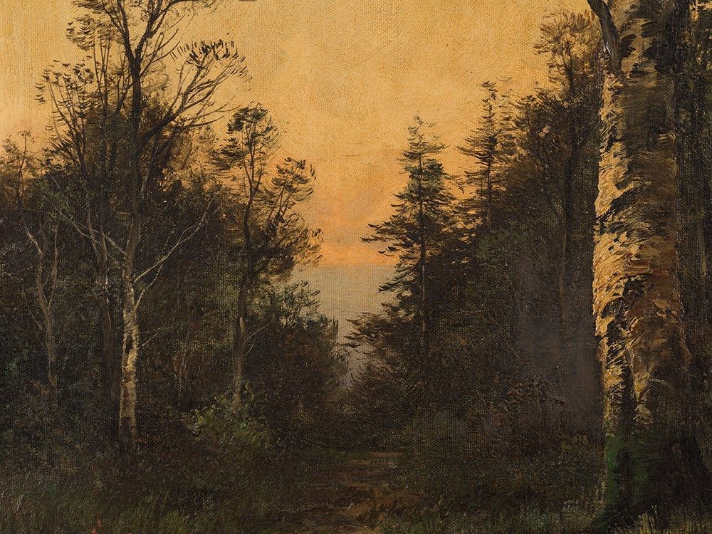 Fritz von Heider (1880-1947), Painting, Birch Forest, 20th C. Oil on ...